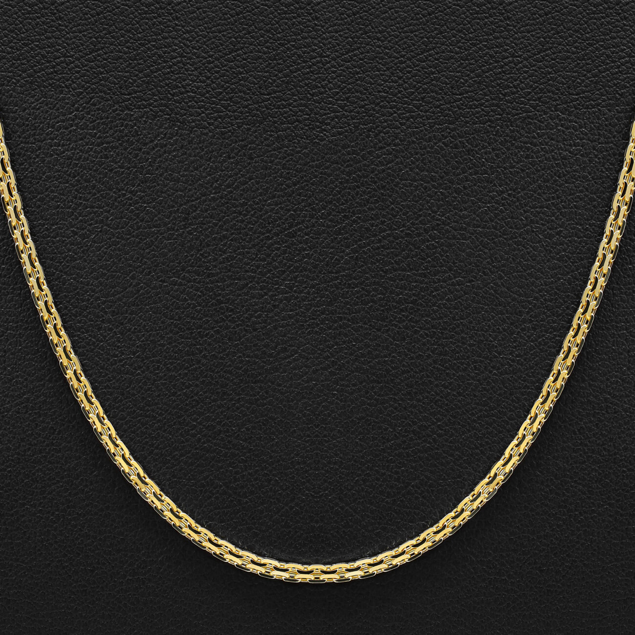 22K Gold Caviar Link Chain - 18 Inch - Queen of Hearts Jewelry