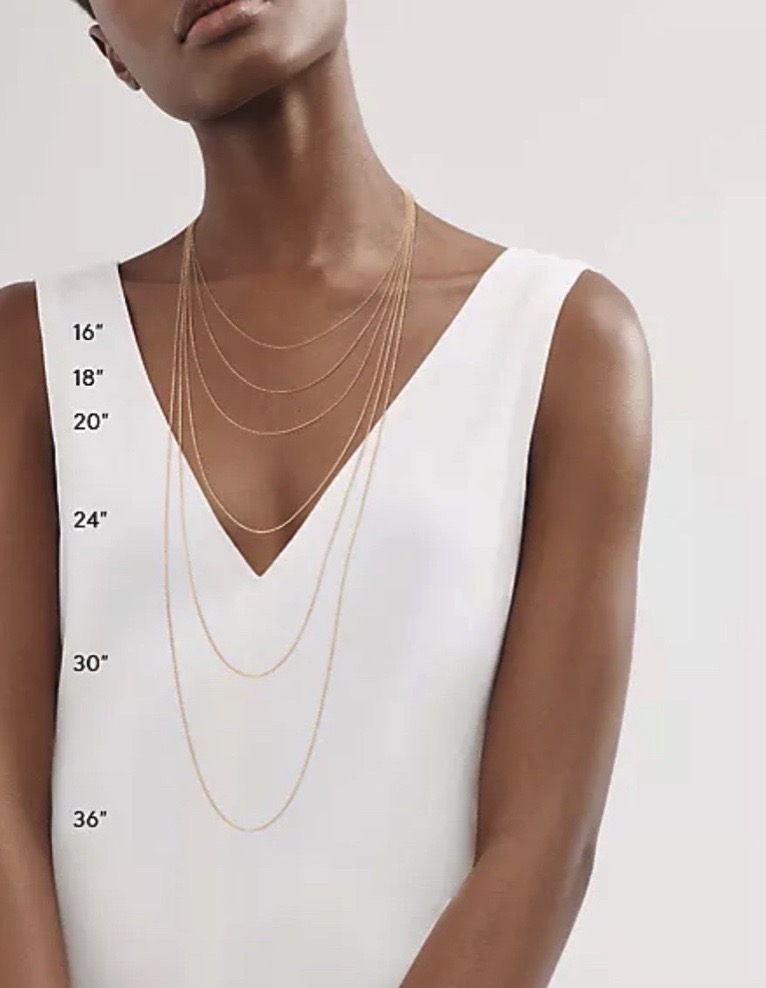 Necklace Sizing Guide - Queen of Hearts Jewelry