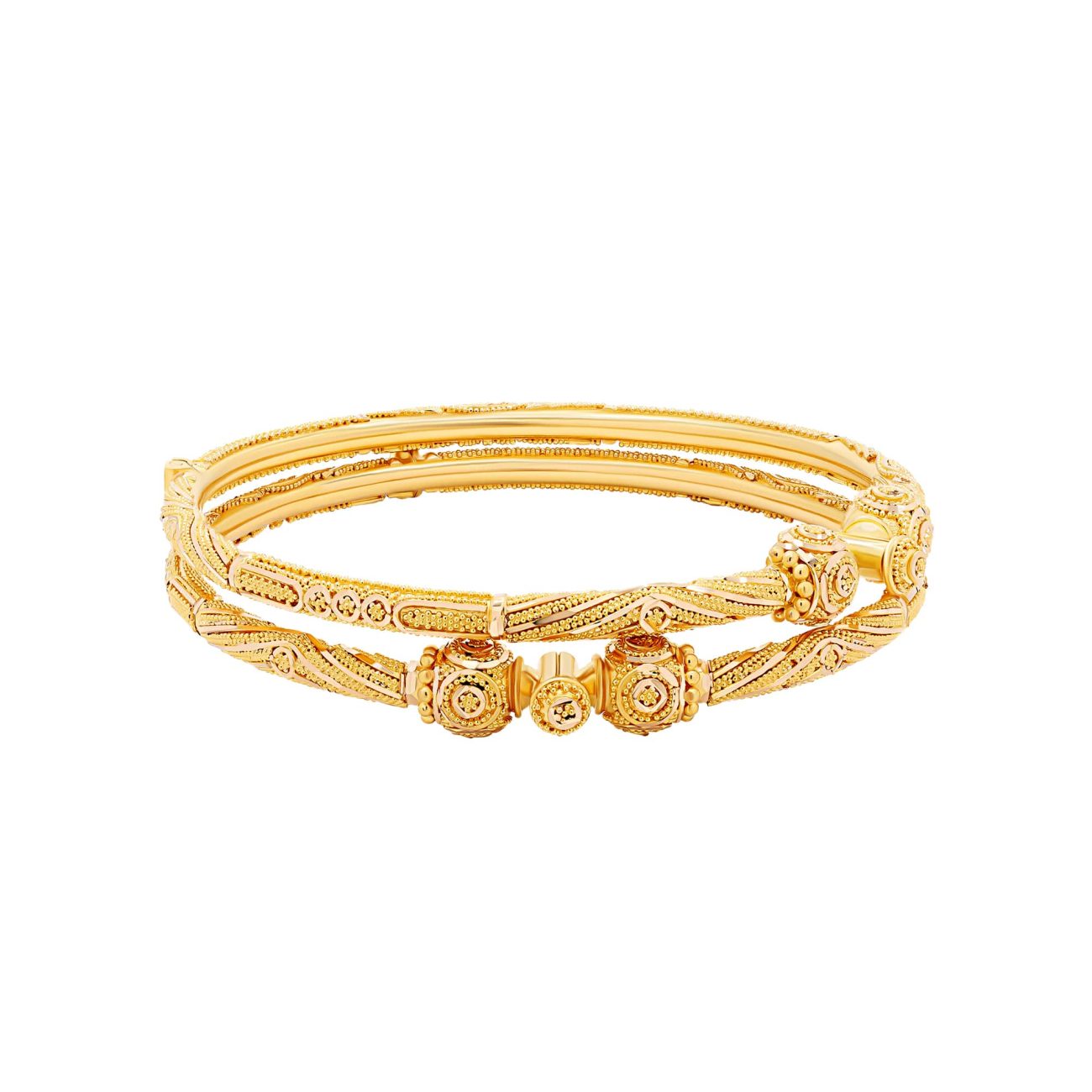 22K Indian Gold Women’s Bangles | Queen of Hearts Jewelry