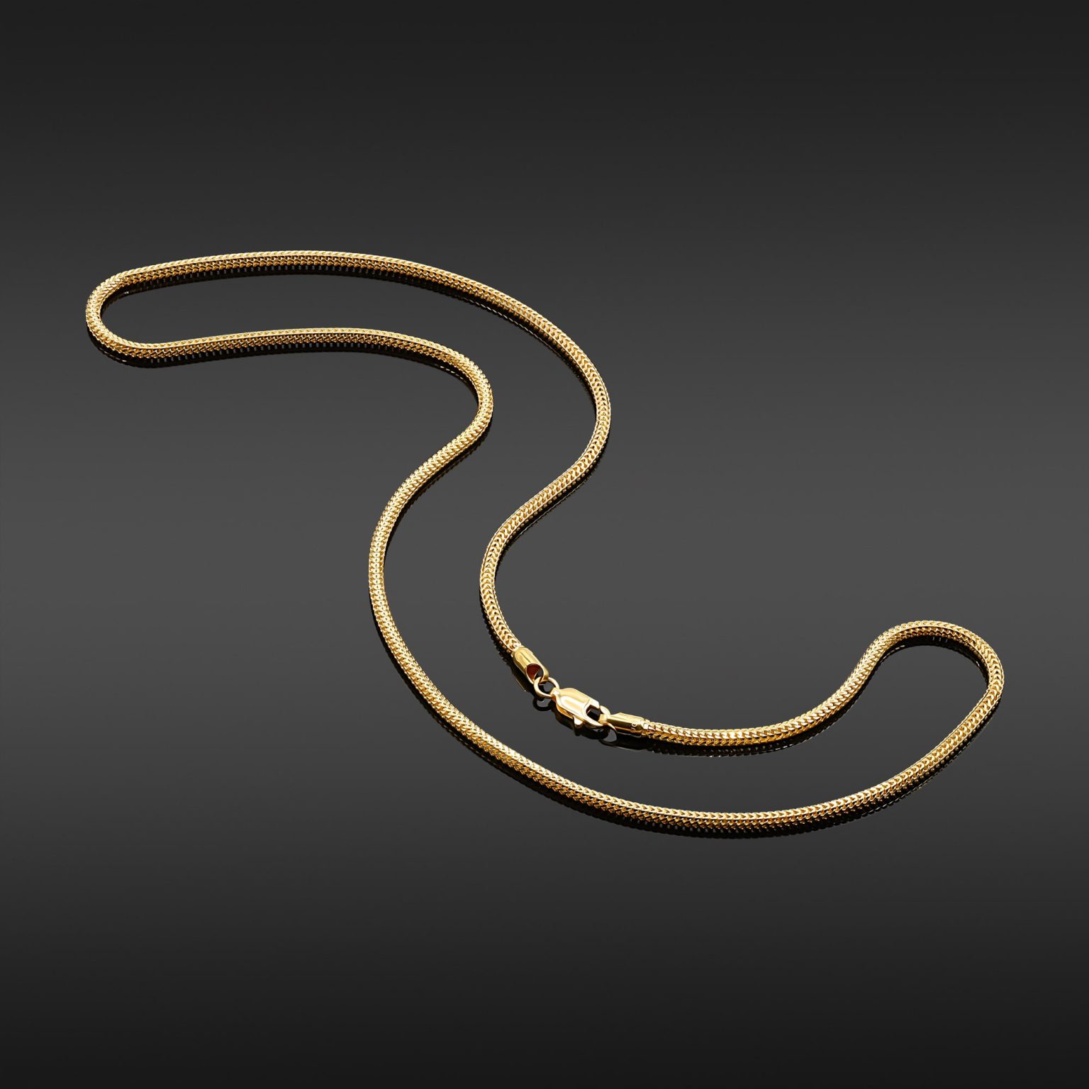 22K Gold Gloss Finish T-Lock Link Chain - Queen of Hearts Jewelry