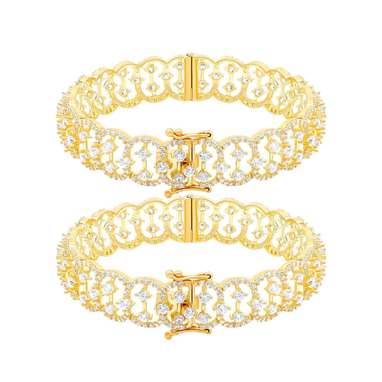 22K Gold Indian Women's Bangles - Queen of Hearts Jewelry