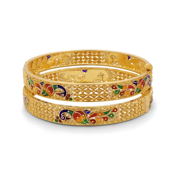 22K Indian Gold Bangle (22ct Gold Indian Bracelets)